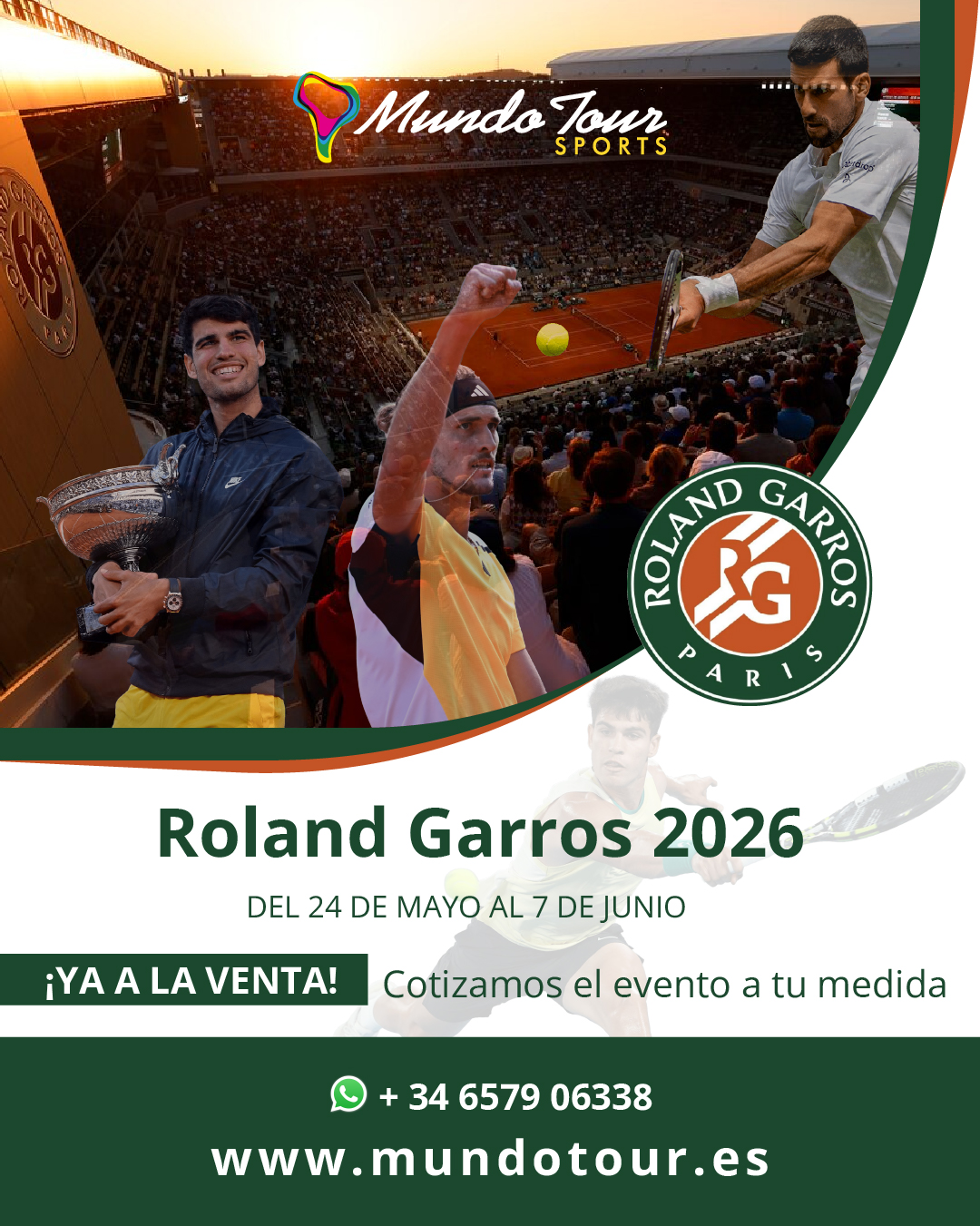 ROLAND GARROS 2026 | Mundo Tour Sports